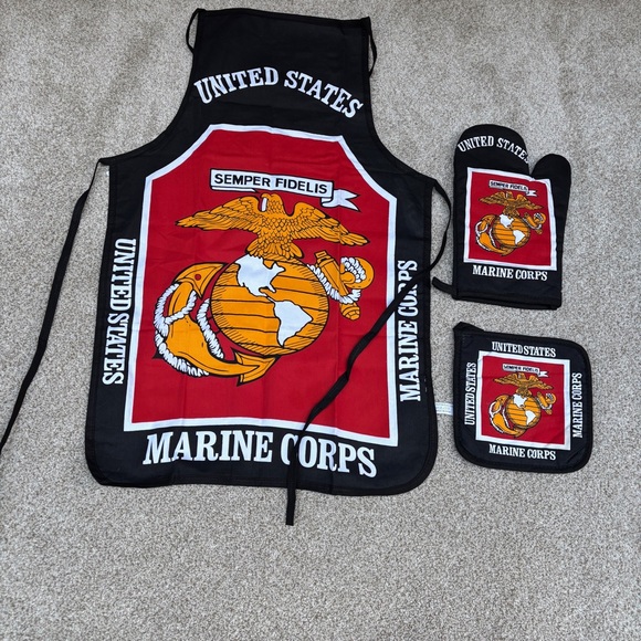 Ruffin Flag | Accessories | Us Marine Corps Bbq Kitchen Set Apronoven ...